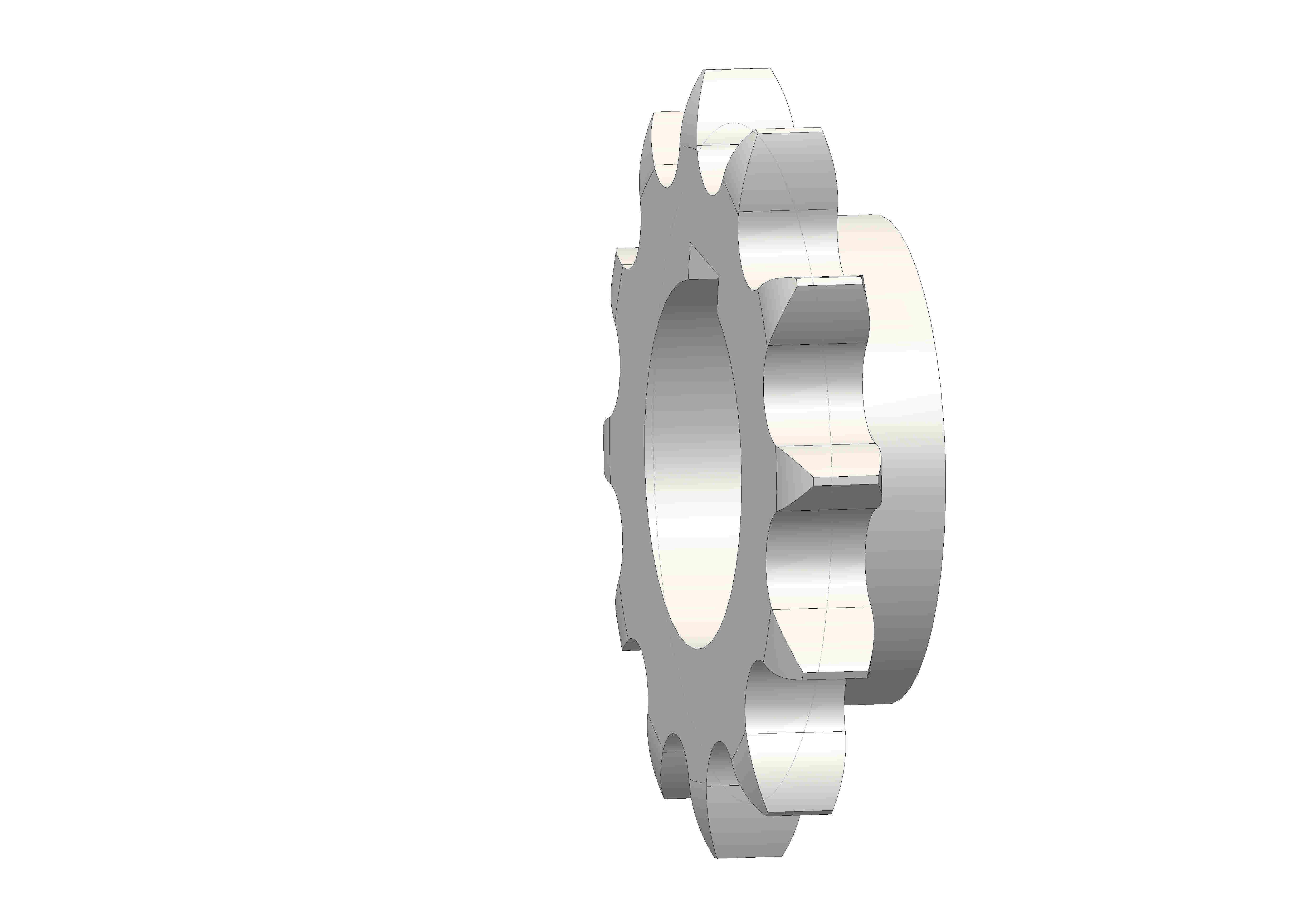 Kettenrad mit Nabe, Teilung3/4" 12B, Z=12, f. Welle Ø40 mm; d=73,6mm ...